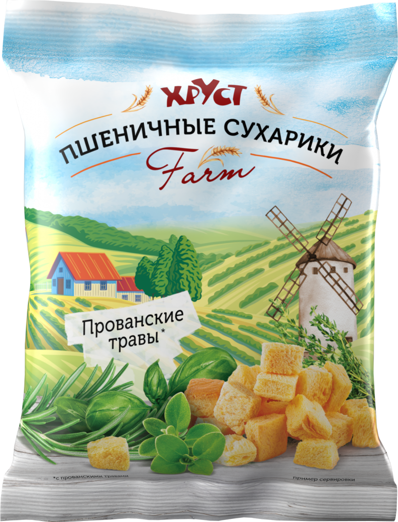 Пшеничные сухарики "ХРУСТ" Farm 60г - «Регион-Продукт»